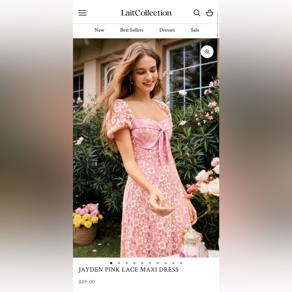 Dresses | Lait Collection Like New Jayden Pink Lace Maxi Dress | Poshmark